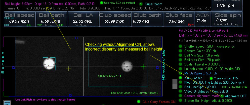 SCX camera alignment